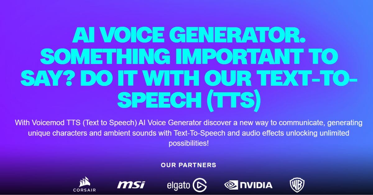 Text to speech AI voice generator (EN) | Voicemod