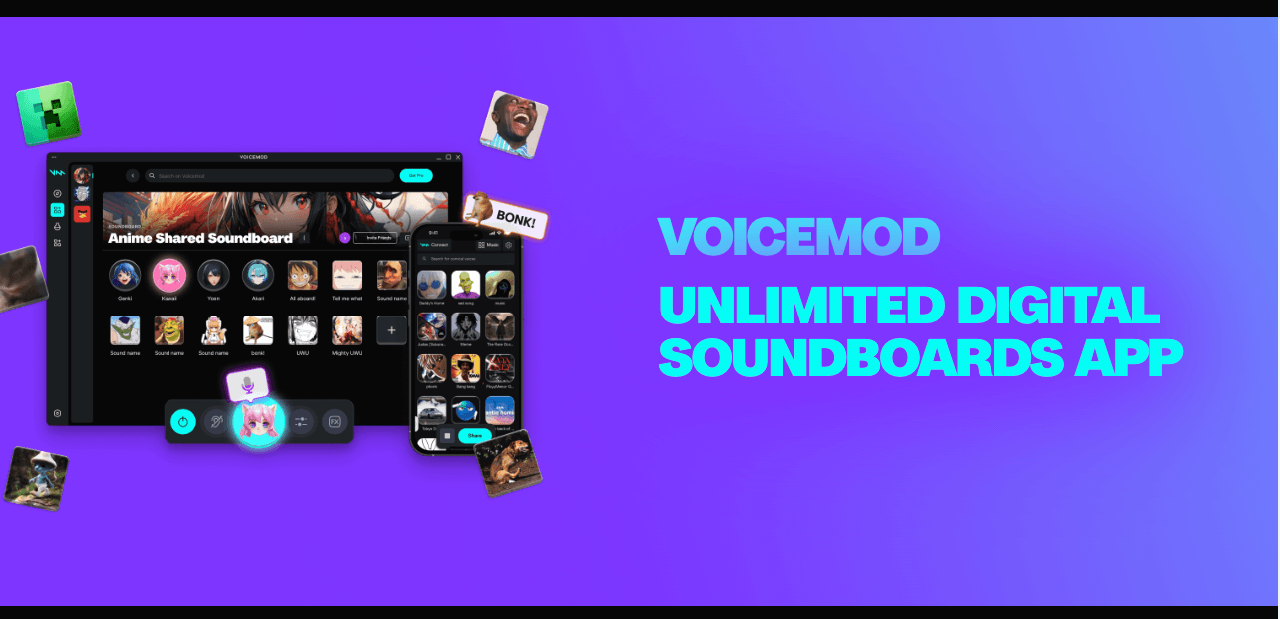 Voicemod的音效控制介面 ️ 能在線上遊戲和Discord使用的音效控制介面 ⬇️