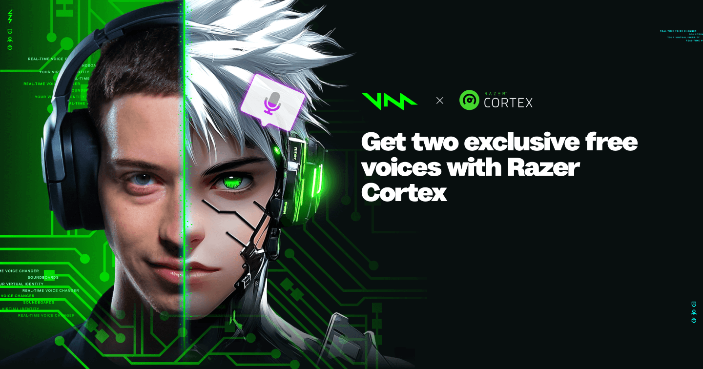 Get two exclusive free voices with Razer Cortex | Voicemod